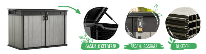 Keter DUOTECH Mülltonnenbox GRANDE STORE, 2020 L, 479,00